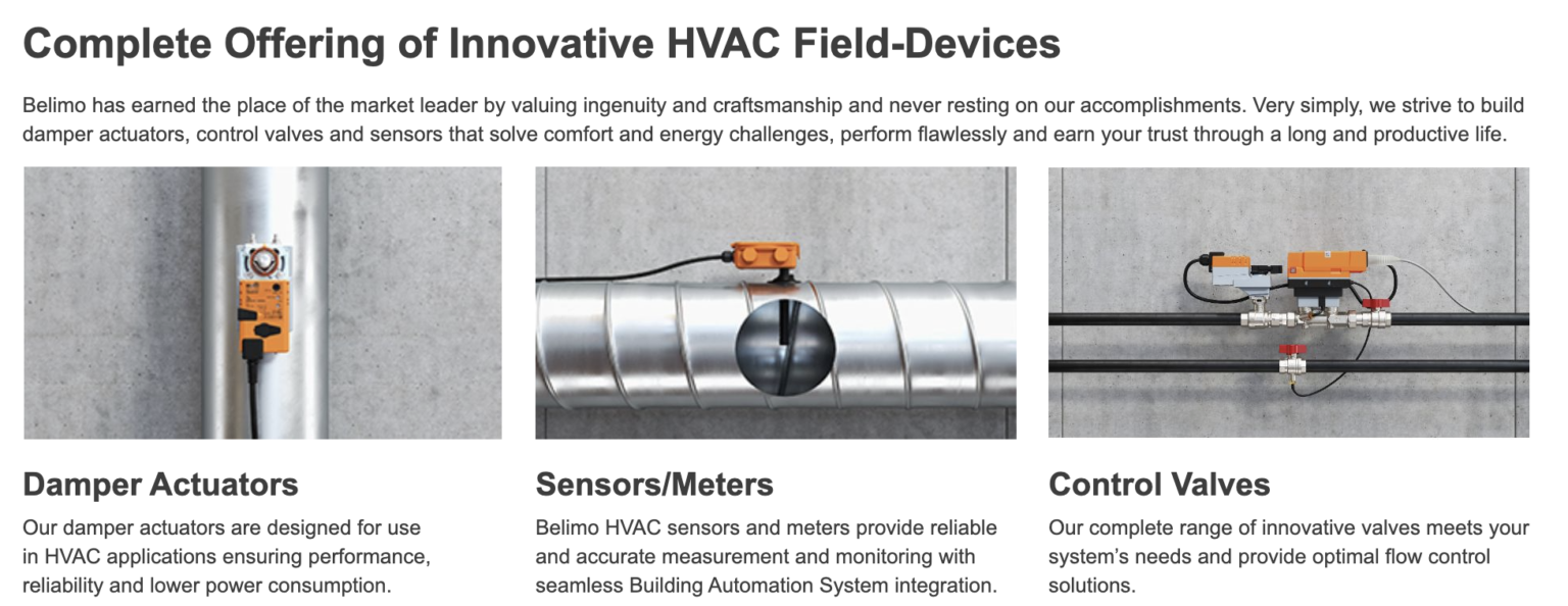 Belimo HVAC Field Devices - Industrial Equipment Company